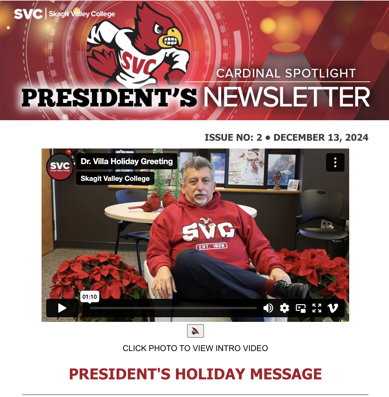 The Presidents Newsletter